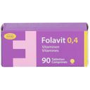 Folavit 0,4 mg | Essentieel Foliumzuur 90 St - Farmaline