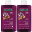 Klorane Croissance Shampoo voor snellere haargroei 2x400 ml - Farmaline