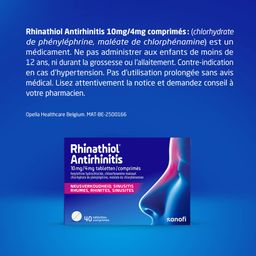Rhinathiol Antirhinitis 10mg/4mg | Rhumes, Rhinites, Sinusites 40 pc(s ...