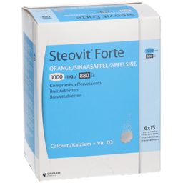 Steovit® Forte Sinaasappel 1000mg/880 I.E. 90 St - Farmaline