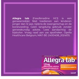 Allegra tab 120 mg | Allergie | Niet-slaapverwekkend Antihistaminicum ...