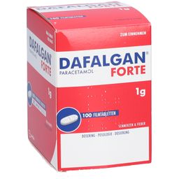 Dafalgan® Forte 1g Paracetamol | Pijn & Koorts 100 St - Farmaline