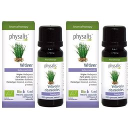 Physalis® Vétiver Huile Essentielle Bio 2x5 ml - Farmaline