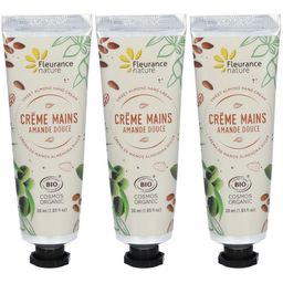 Fleurance Nature Sweet Almond Hand Cream Bio 3x30 ml - Farmaline