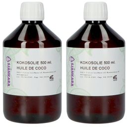 Sjankara Kokos Plantaardige Olie Gefractioneerd 2x500 ml - Farmaline