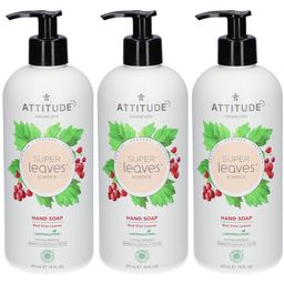 Attitude Natural Handzeep Rode Wijnbladeren 3x473 ml - Farmaline