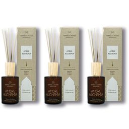 Aimée de Mars® Ambre Alchemia - Parfum d'intérieur 3x100 ml - Farmaline