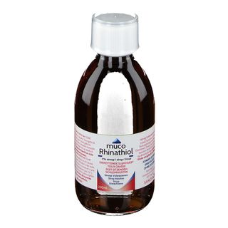 Muco Rhinathiol 5% | Sirop Toux Grasse | Sans Sucre 250 ml - Farmaline