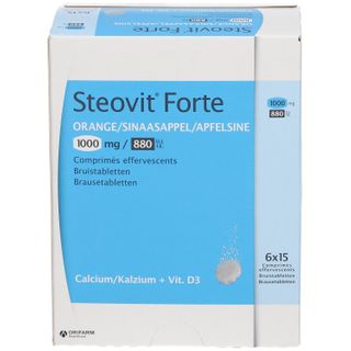 Steovit® Forte Sinaasappel 1000mg/880 I.E. 90 St - Farmaline