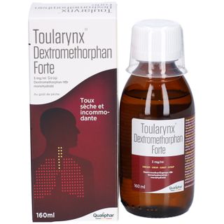 Toularynx Dextromethorpan Forte Toux Sèche 160 ml - Farmaline