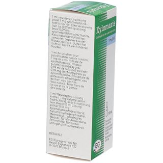 Xylomaris Spray Nasal 1 mg/ml | Rhume & Nez qui coule 10 ml - Farmaline