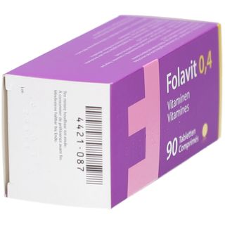 Folavit 0,4 mg | Essentieel Foliumzuur 90 St - Farmaline