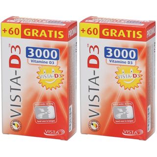 VISTA-D3™ 3000 +60 Comprimés Fondants GRATUITS 2x180 pc(s) - Farmaline