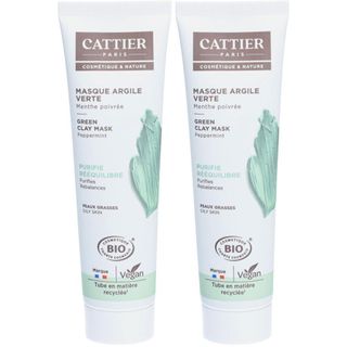 Cattier Green Clay Mask 2x100 ml - Farmaline