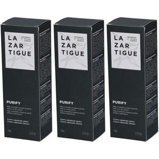 Lazartigue Purify Purifying Pre-Shampoo White Clay 3x75 ml - Farmaline