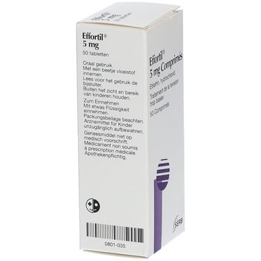 Effortil 5mg 50 St - Farmaline