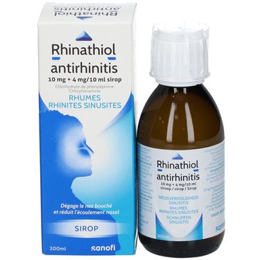 Rhinathiol Antirhinitis 10mg+4mg/10ml - Verkoudheid 200 ml - Farmaline