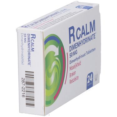 R Calm Dimenhydrinate® 50 mg | Misselijkheid en braken 24 St - Farmaline