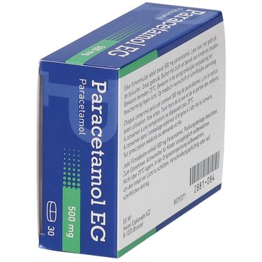 Paracetamol EG 500 mg | Pijn & Koorts 30 St - Farmaline