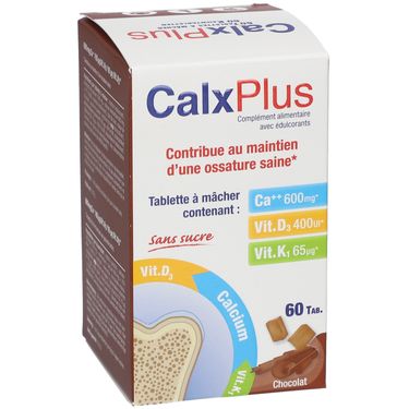 CalxPlus Chocolade Zonder Suiker 60 St - Farmaline