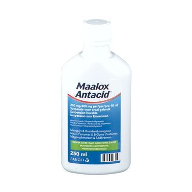 Maalox Antacid 230mg/400mg per 10ml Suspensie - Voor Maagpijn 250 ml ...