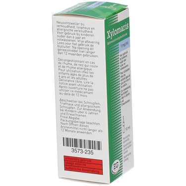 Xylomaris Spray Nasal 1 mg/ml | Rhume & Nez qui coule 10 ml - Farmaline