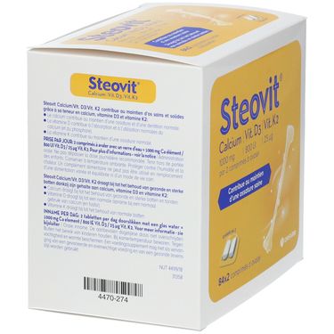 Steovit® Calcium - Vitamine D3 - Vitamine K2 84x2 St - Farmaline