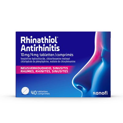 Rhinathiol Antirhinitis 10mg/4mg | Neusverkoudheid, Sinusitis 40 St ...