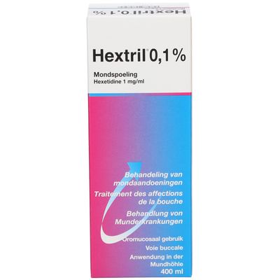 Hextril® 0,1% Mondspoeling | Tegen mond- en keelinfecties 400 ml ...