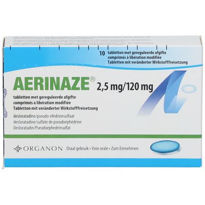 Aerinaze® 2,5mg/120mg 10 St - Farmaline