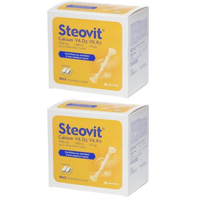 Steovit® Calcium - Vitamine D3 - Vitamine K2 2x84x2 pc(s) - Farmaline