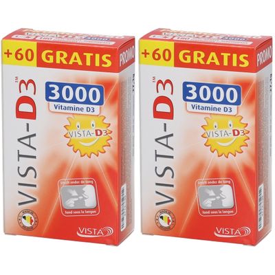 VISTA-D3™ 3000 +60 Comprimés Fondants GRATUITS 2x180 pc(s) - Farmaline