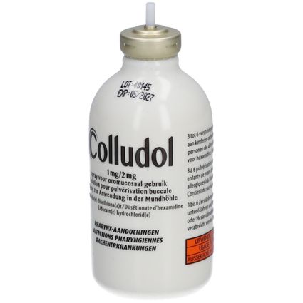 Colludol 1 mg/2 mg Solution pour Pulvérisation Buccale | Maux de gorge ...