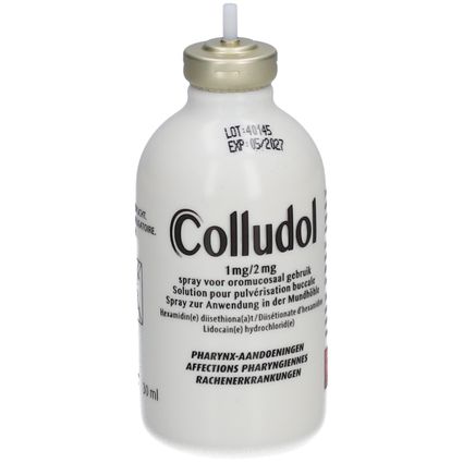 Colludol 1 mg/2 mg Solution pour Pulvérisation Buccale | Maux de gorge ...