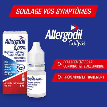 Allergodil Collyre | Allergies & rhume des foins 6 ml - Farmaline