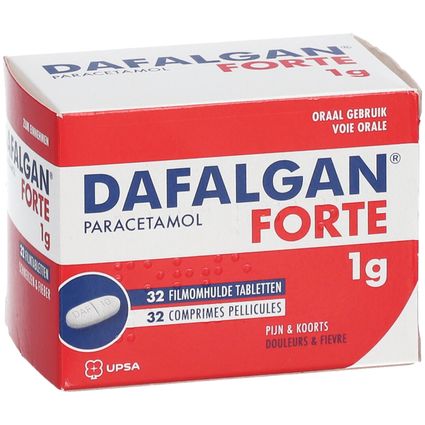 Dafalgan® Forte 1g Paracétamol | Douleurs & Fièvre 32 pc(s) - Farmaline