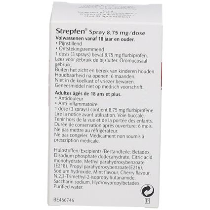 Strepfen Spray 8,75mg/Dose 15 ml - Farmaline