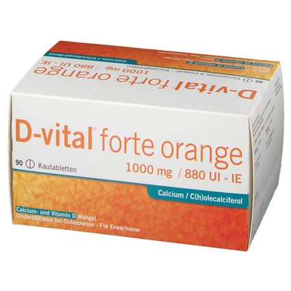 D-vital Forte Sinaas 1000mg/880IE Calcium 90 St - Farmaline