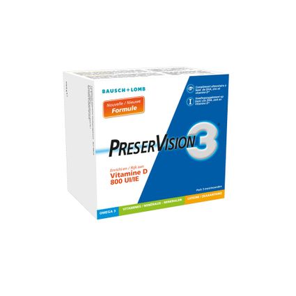 PreserVision 3 + Vitamine D3 180 St - Farmaline