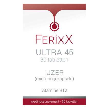 FerixX Ultra 45 Ijzer - Vitamine B12 30 St - Farmaline