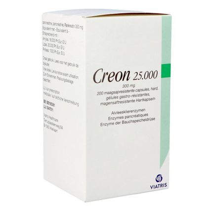 Creon 25.000 300 mg 200 St - Farmaline