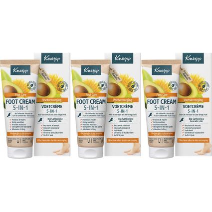 Kneipp Voetcreme 5-in-1 3x75 ml - Farmaline