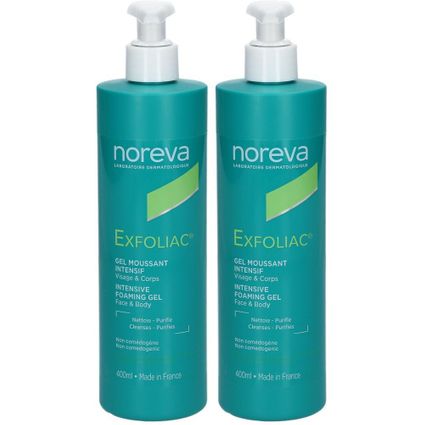 Noreva Exfoliac® Intensive Foaming Gel 2x400 ml - Farmaline