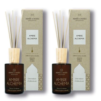 Ambre Alchemia Parfum Maison Diffuseur Bâtons 100% Naturel x2 2x100 ml ...
