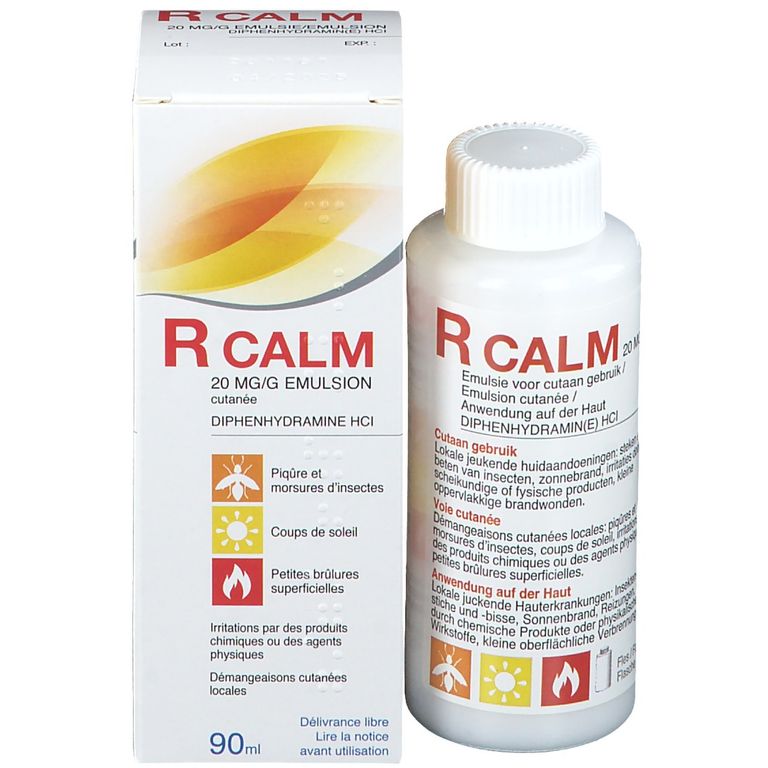 R Calm 20 mg/g Emulsion | Démangeaisons | Piqûres d’insectes et coups ...