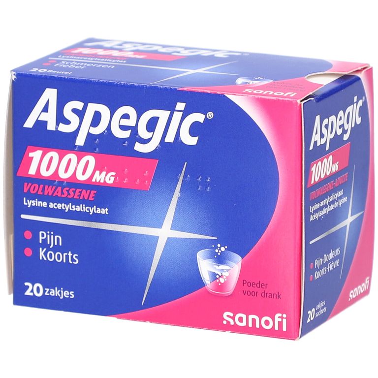 Aspégic 1000mg - Pijn 20 St - Farmaline