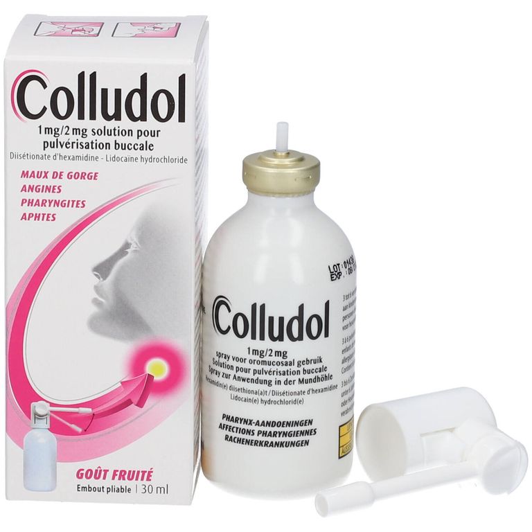 Colludol 1 mg/2 mg Spray voor Oromucosaal Gebruik |Keelpijn en ...