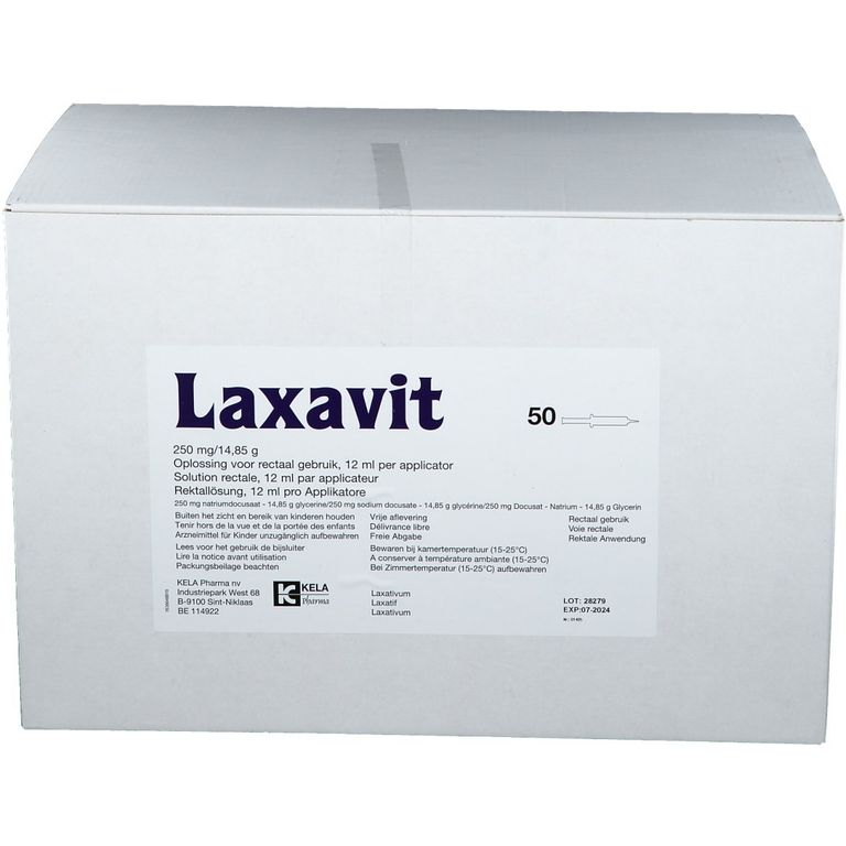 Laxavit Micro Enema 12ml Inj. 50 St - Farmaline