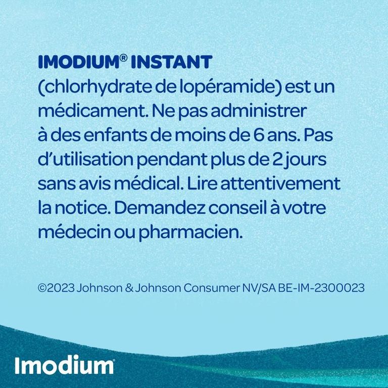 Imodium® Instant - une Aide Rapide et Pratique en Cas de Diarrhée 20 pc ...