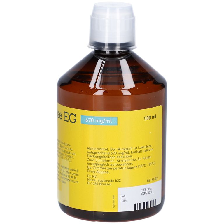 Lactulose EG 670 mg/ml | Laxeermiddel 500 ml - Farmaline